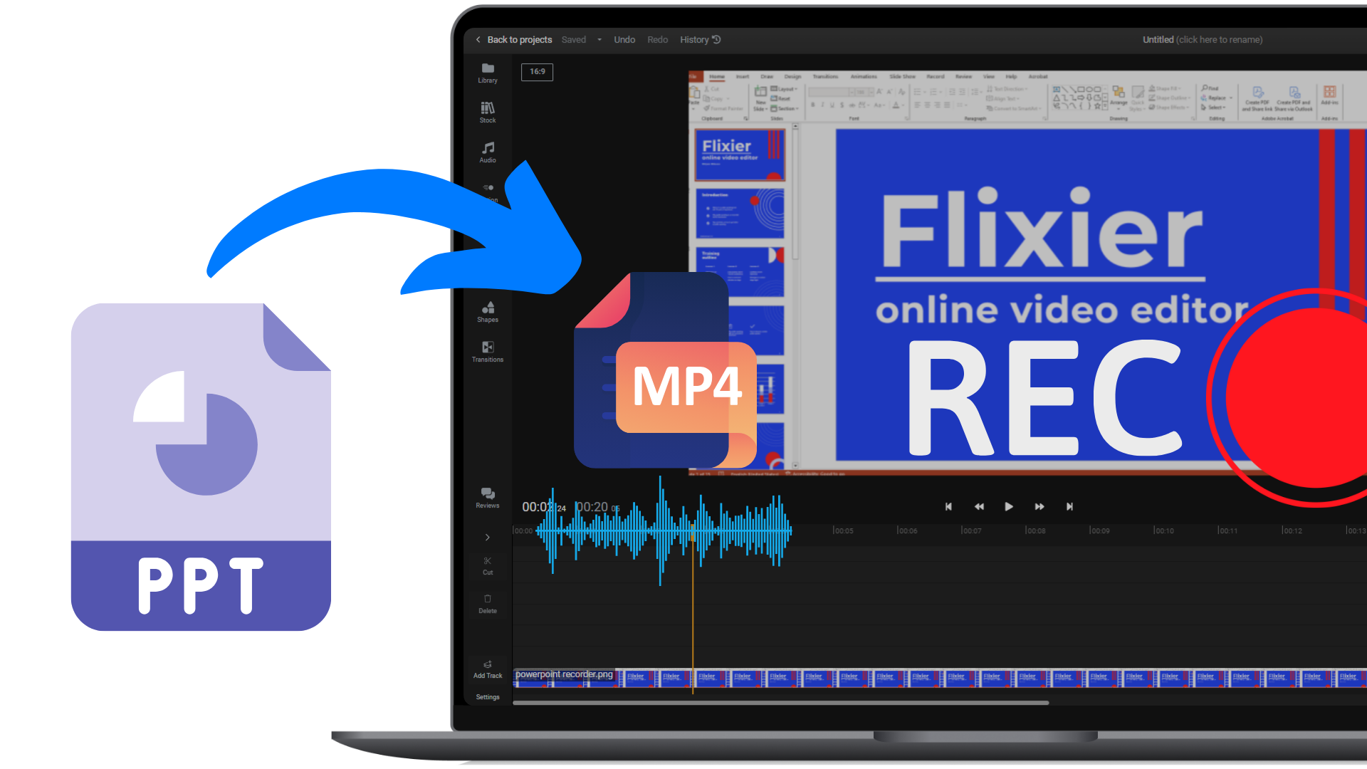 PowerPoint recorder - Record Your Decks Online - Flixier