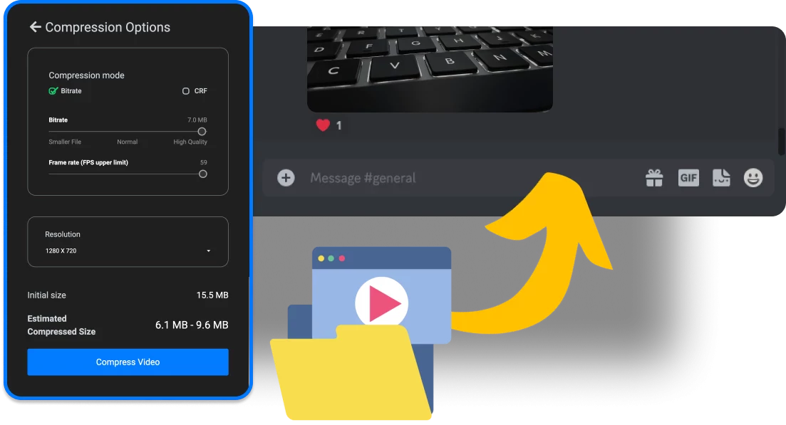 Discord Video Compressor - Lower video file size for Discord - Flixier