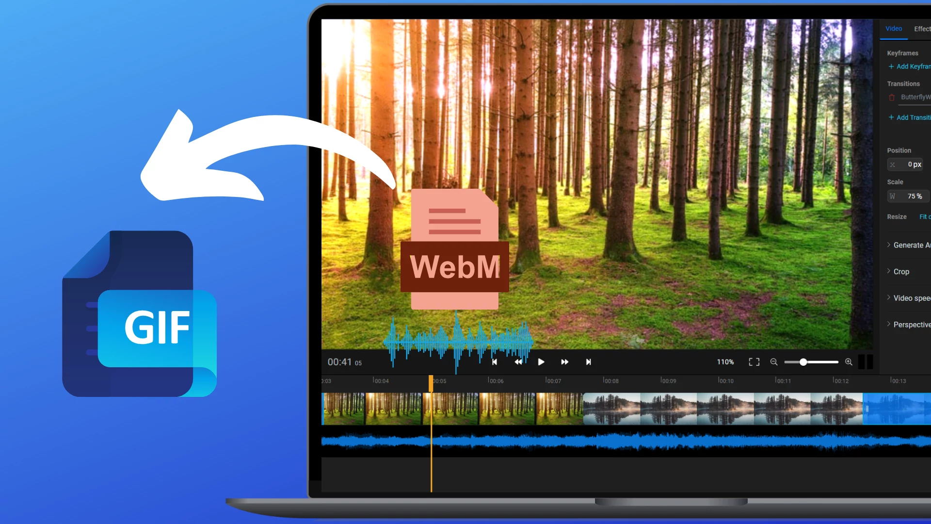 WebM to GIF | Fast Online WebM to GIF Converter | Flixier