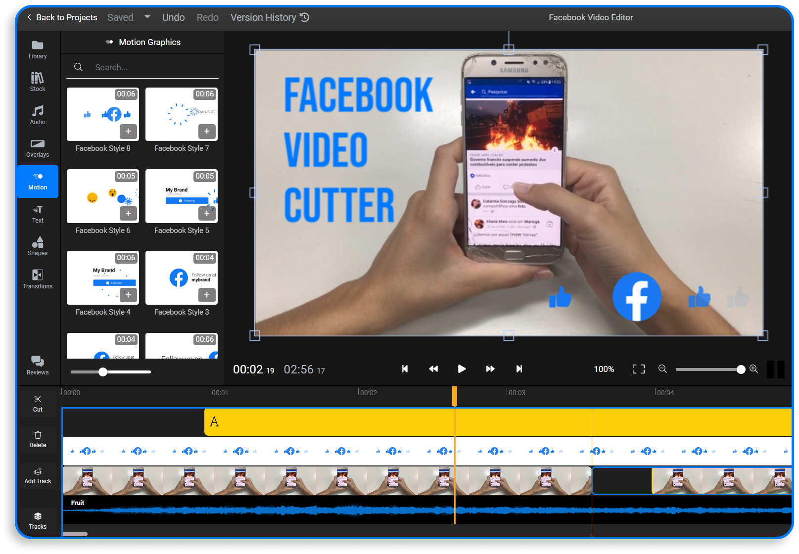Facebook video cutter | Trim Facebook live videos | No downloads - Flixier