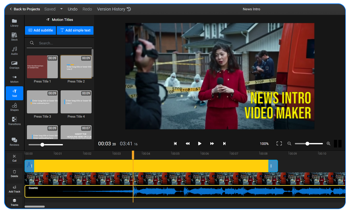 News Intro Maker | Create News Intros Online | Easy & Fast - Flixier