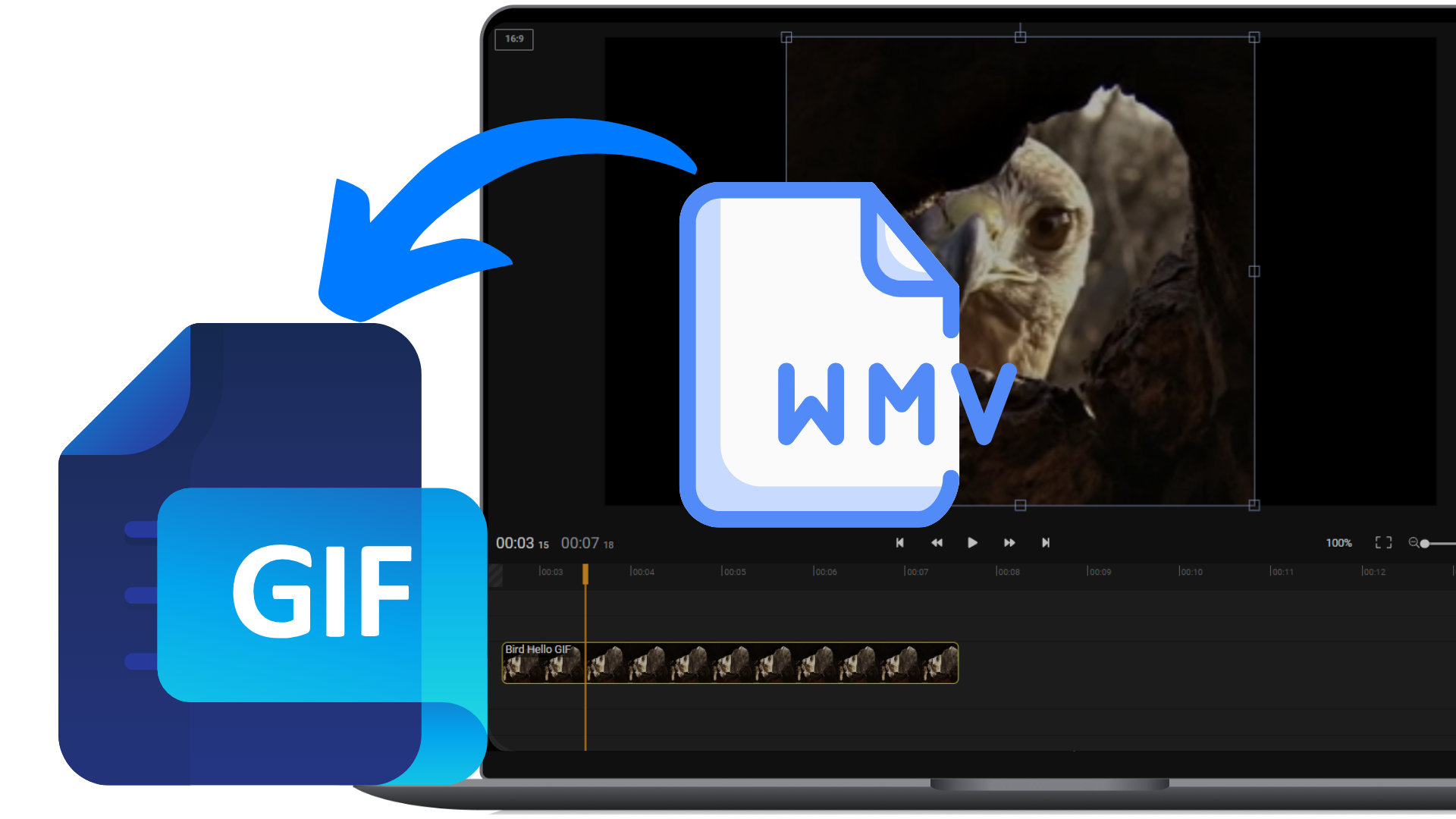 Convert WMV to GIF Online for Free - Flixier