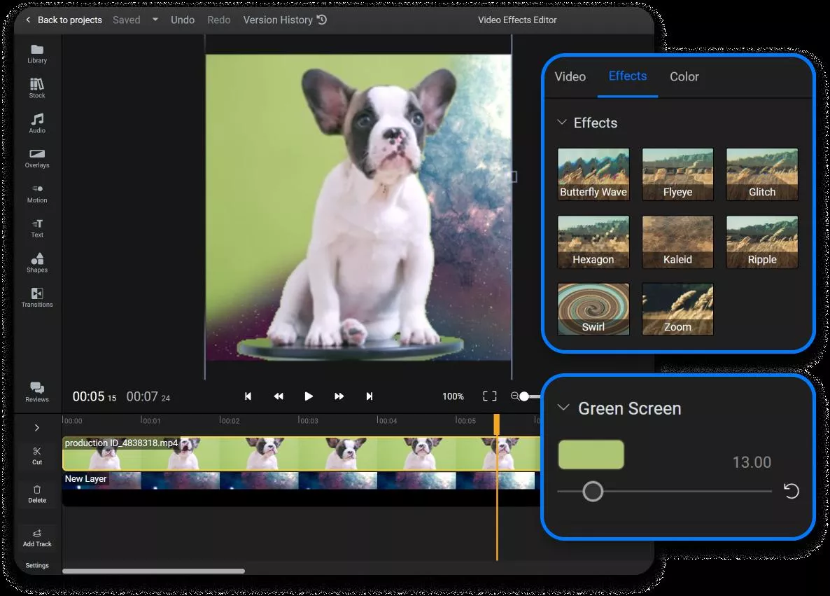 Add effects to GIF easily | Online | No downloads or installs - Flixier