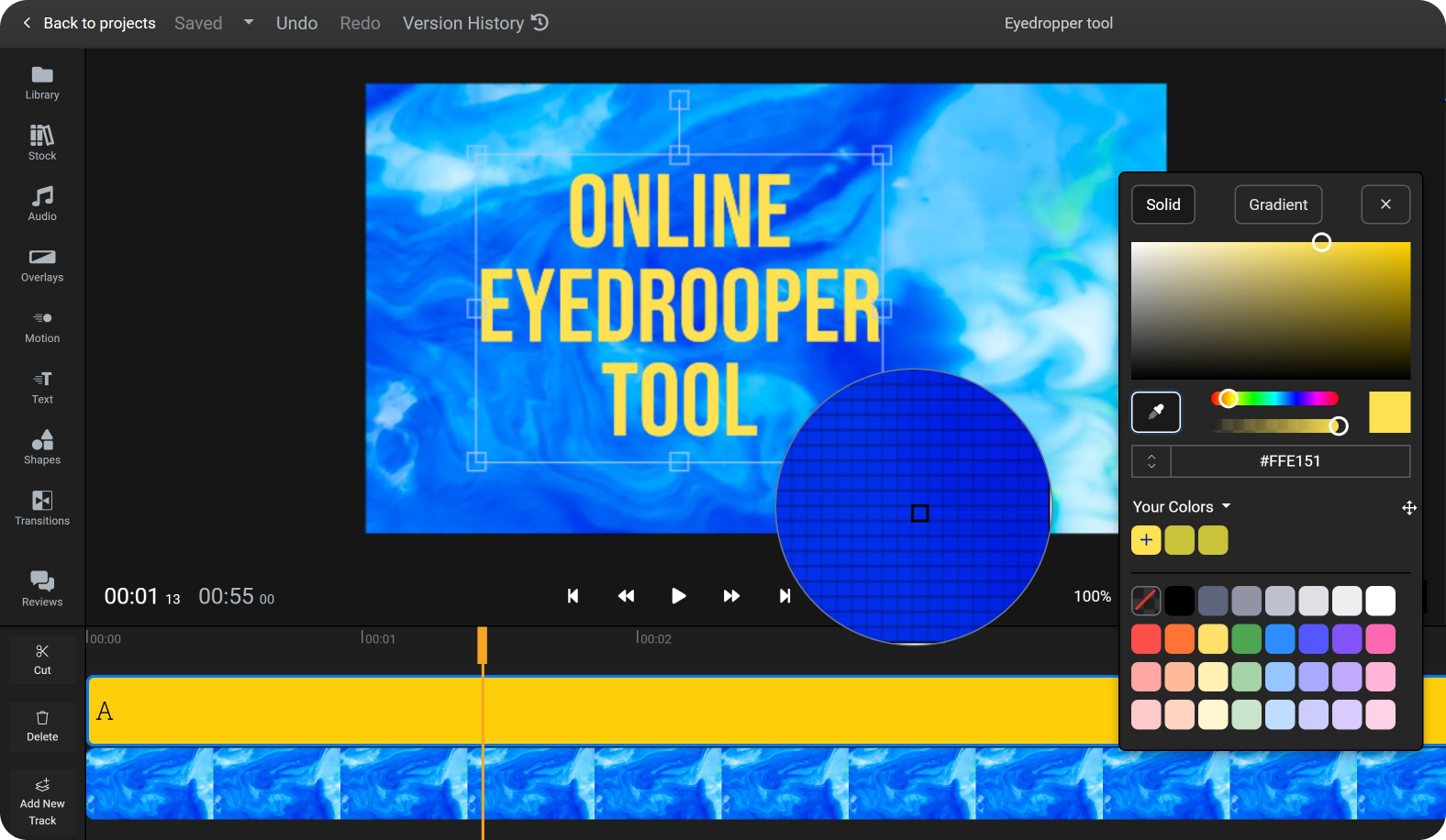 Online eyedropper tool | Extract and add colors to your videos - Flixier