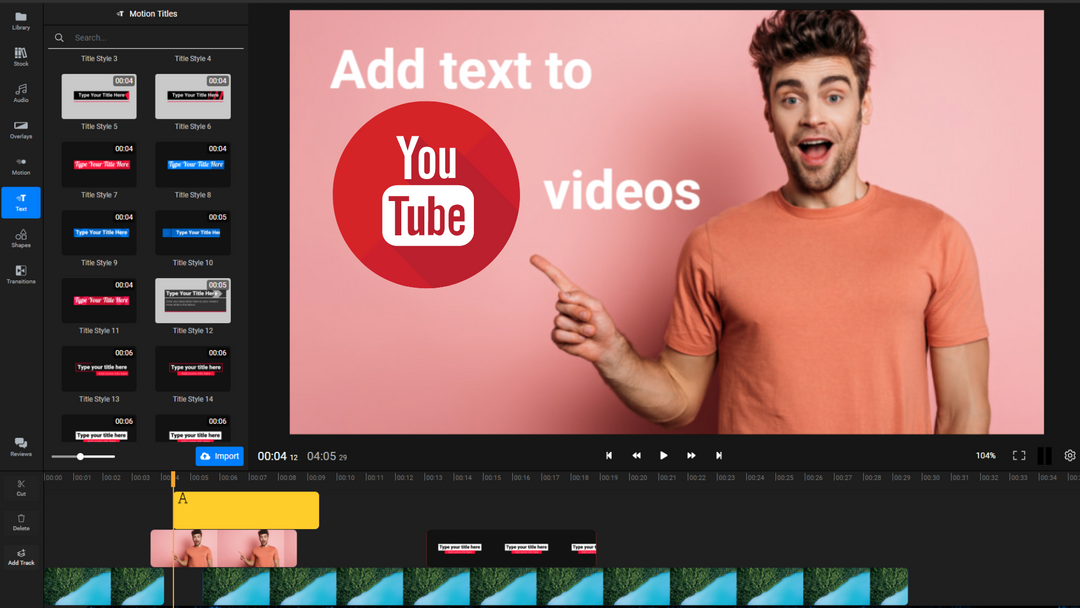 How to add text to a YouTube video| Easy and Online | Flixier