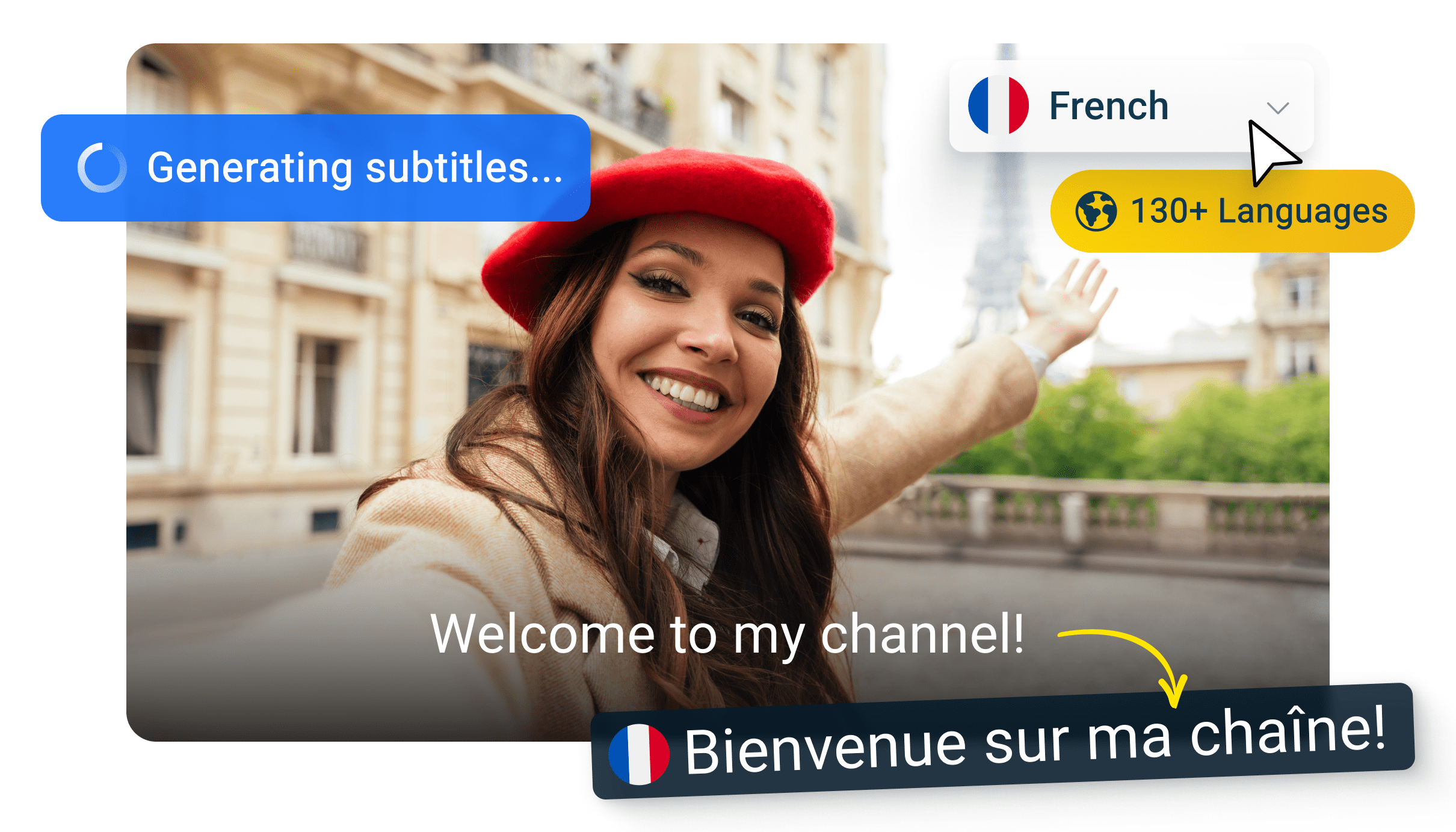 Translate into French Online | Audio and Video Translator - Flixier