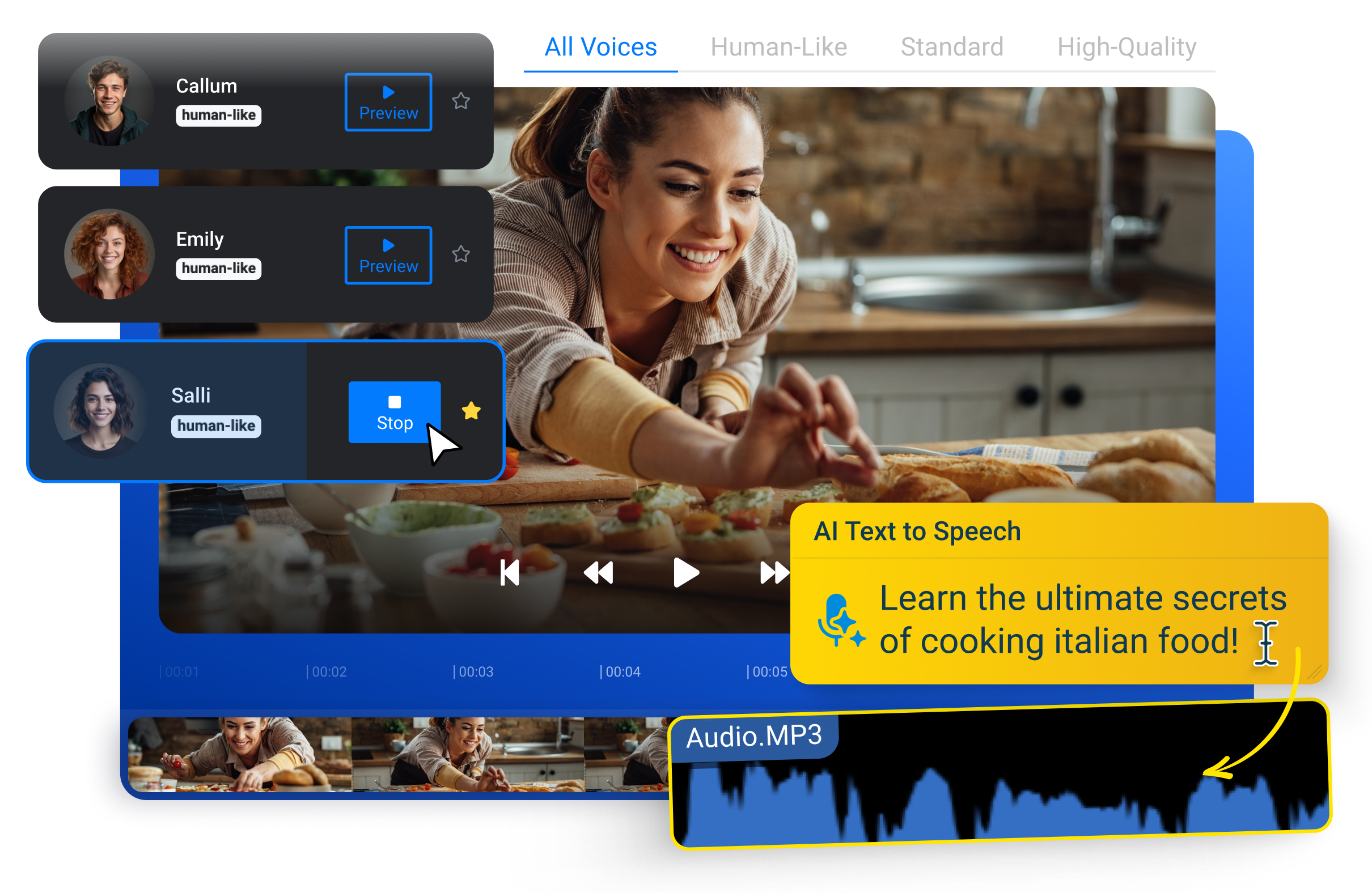 Online Text to Speech with +100 Realistic Human AI Voices - Flixier