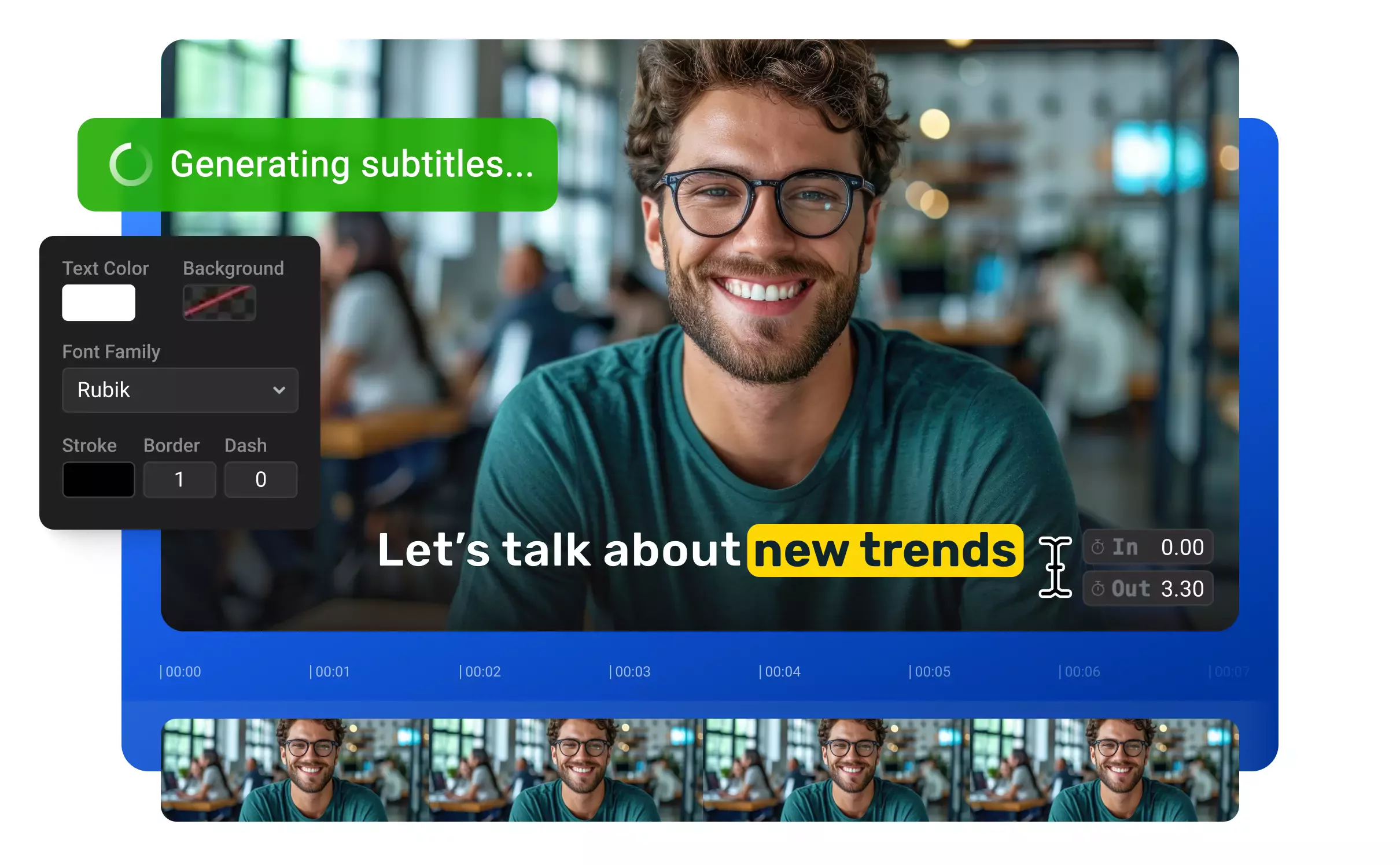 Precise and Fast Online Video Caption Generator | Flixier