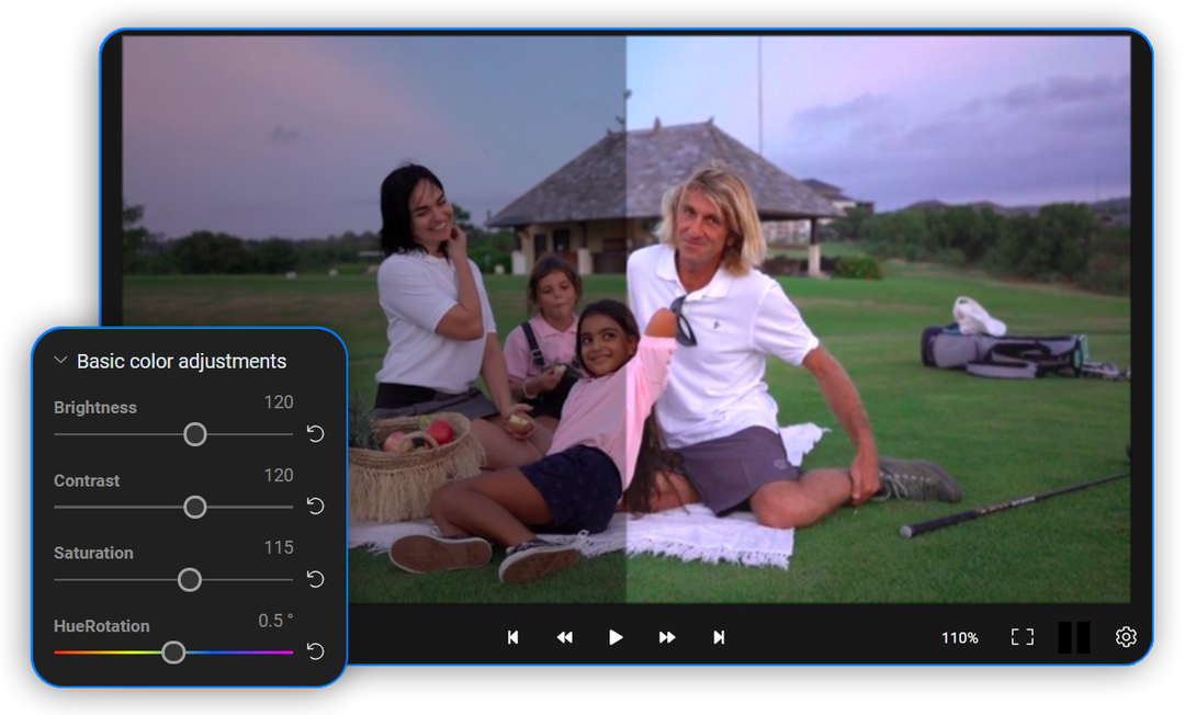 Adjust video online | Online Video Editor | Flixier