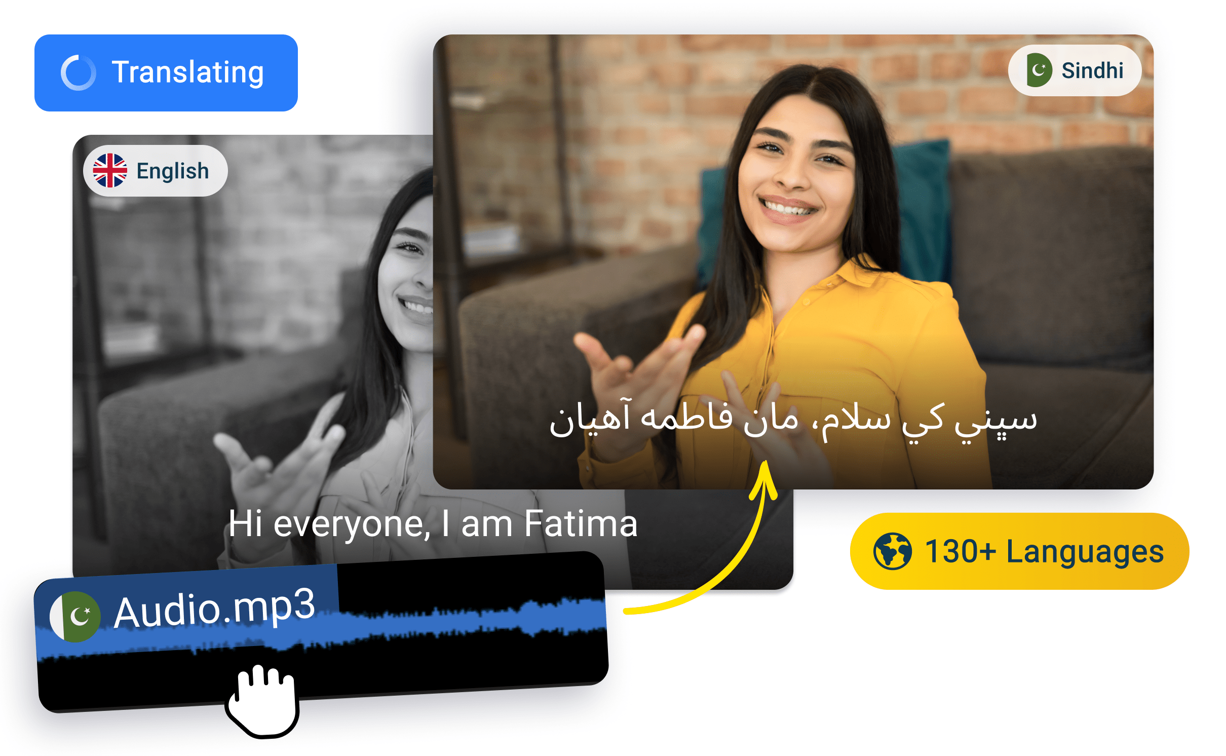 English to Sindhi Translation Audio Tool | Audio Translator - Flixier