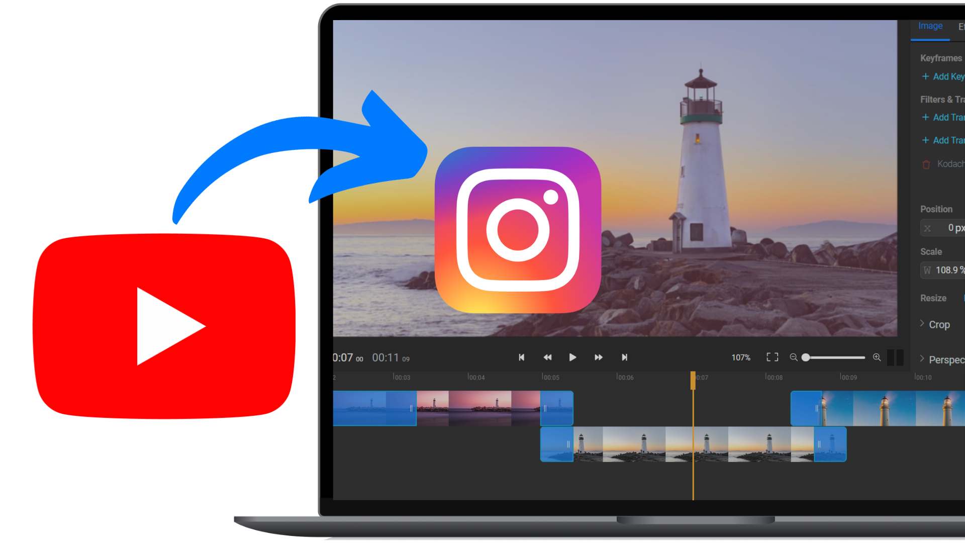 Convert YouTube to Instagram videos online| Flixier Convert YouTube to Instagram videos online| Flixier