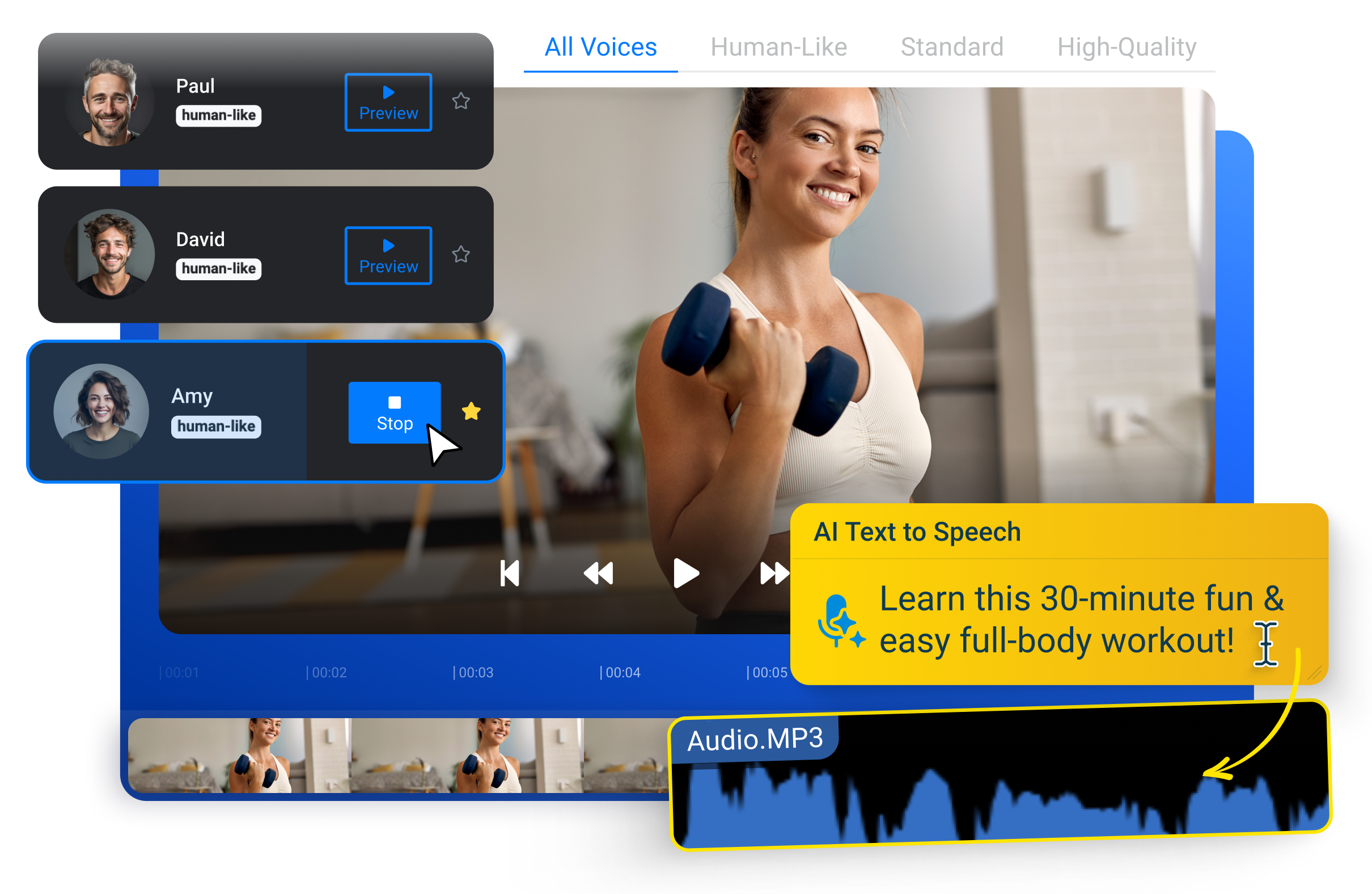 Realistic Text to Speech Generator | Fast & Accurate - Flixier