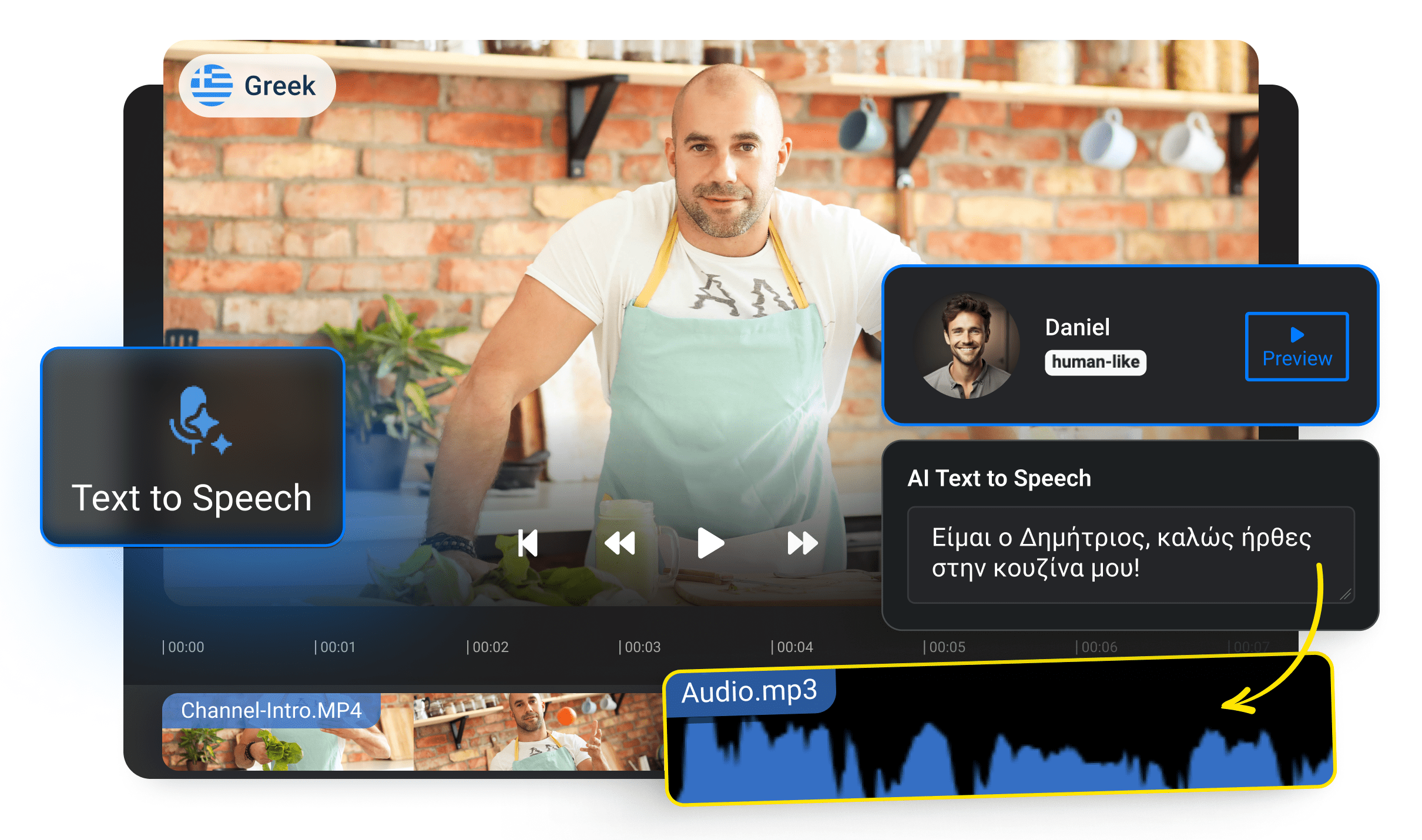 Text to Speech Greek Voice Generator | Greek Accent AI Voice - Flixier