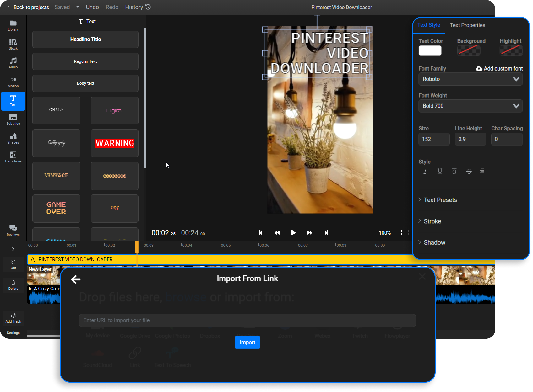 Pinterest Video Downloader and Editor Online - Flixier