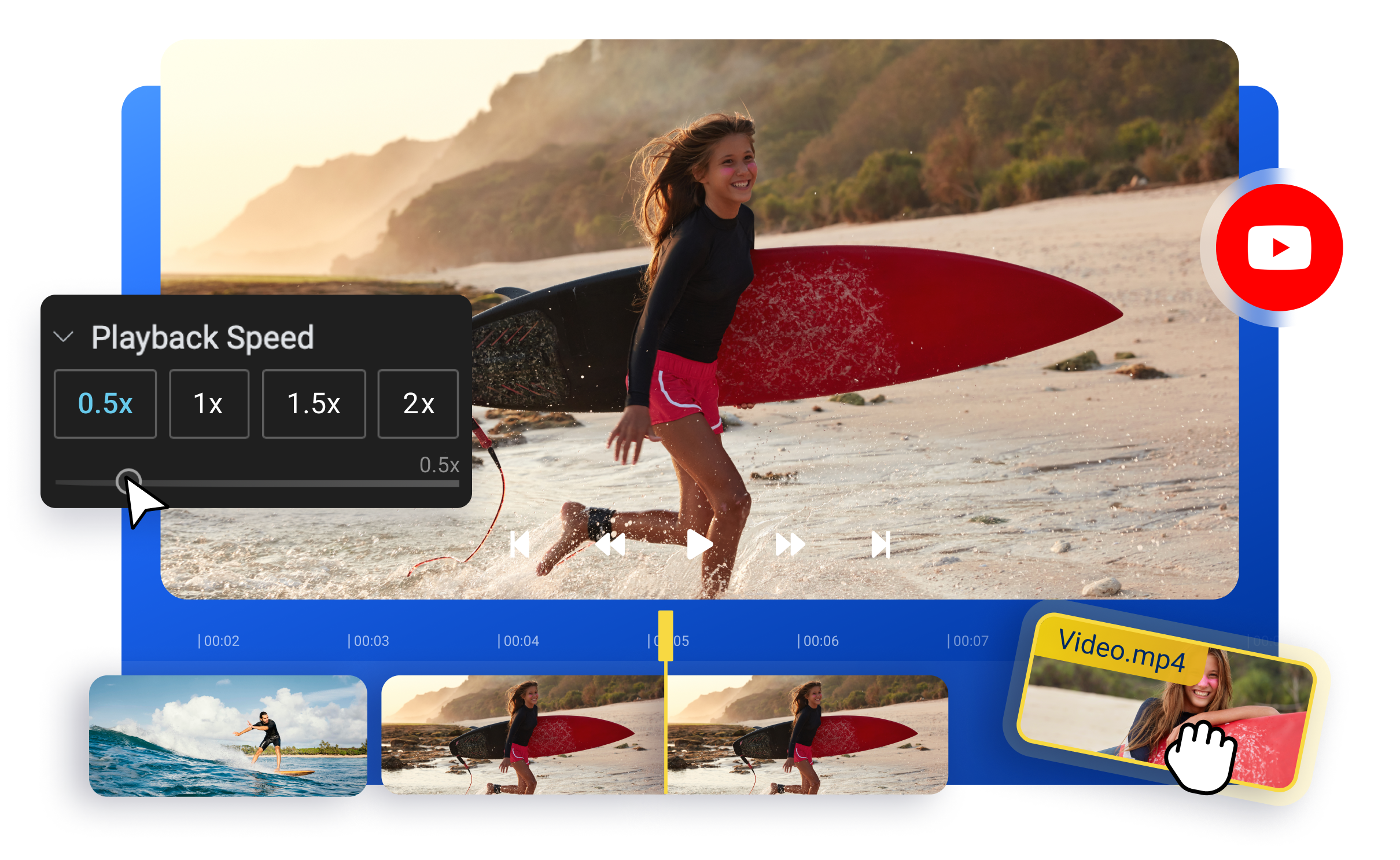 YouTube Video Speed Controller | Change Video Speed Online - Flixier