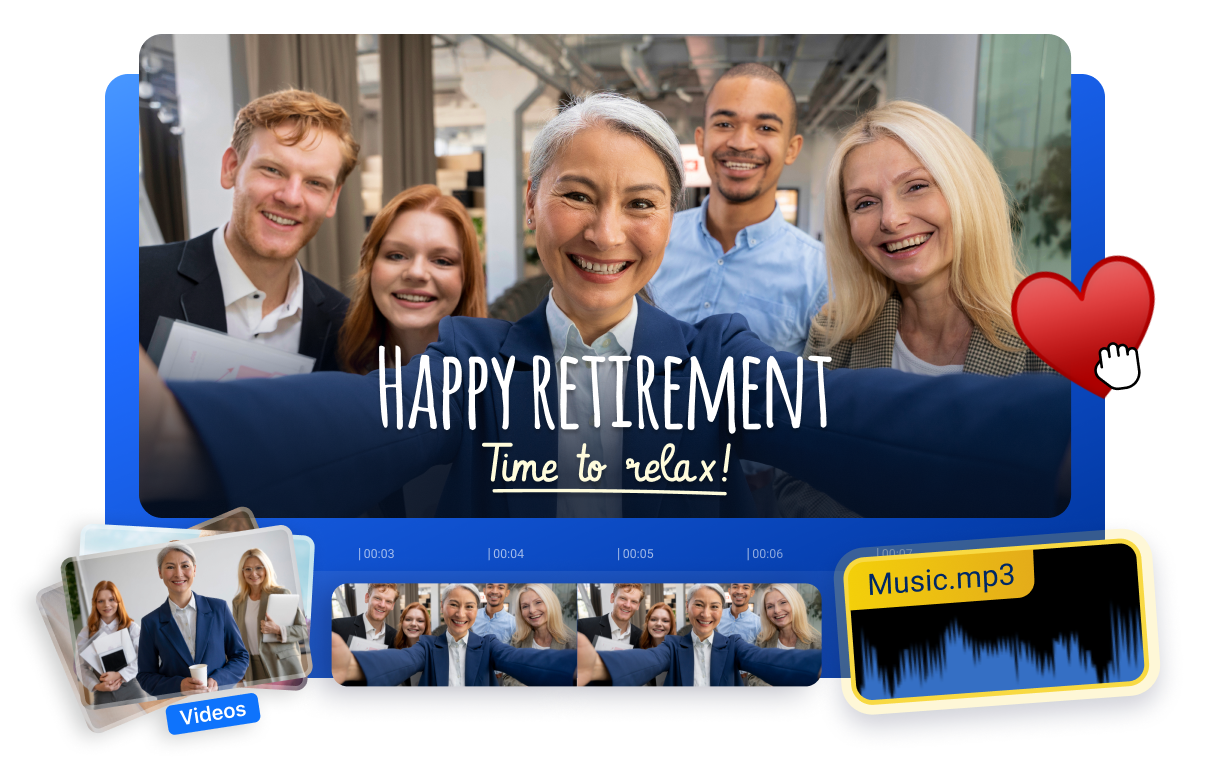 Online Retirement Video Maker | Easy to use | Try free - Flixier