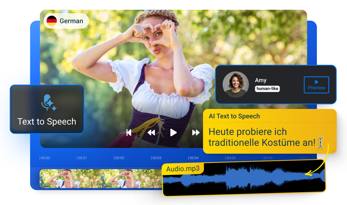 German Text to Speech Online | Fast & Accurate Tool - Flixier