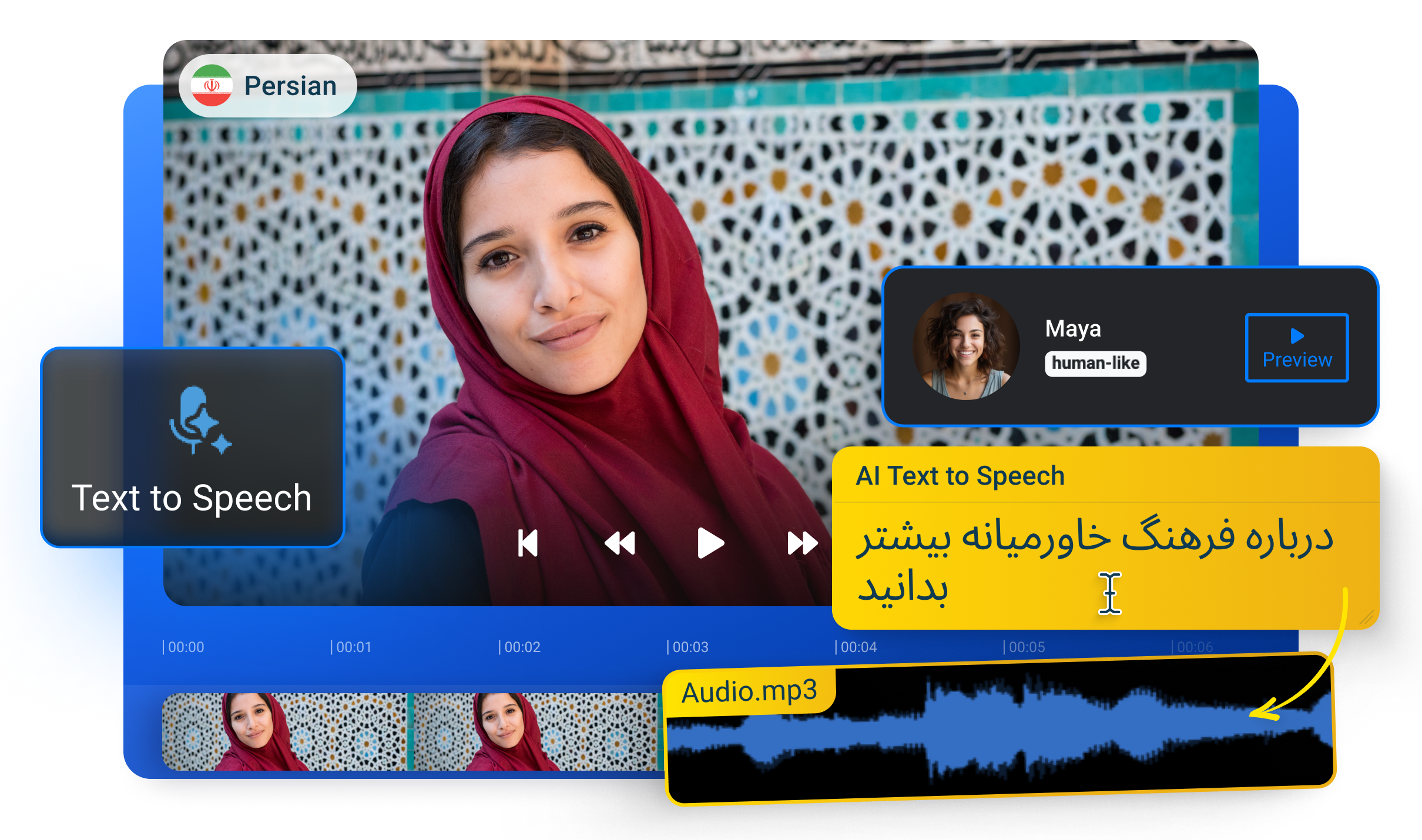 Online Persian Text to Speech Generator | Fast & Accurate - Flixier