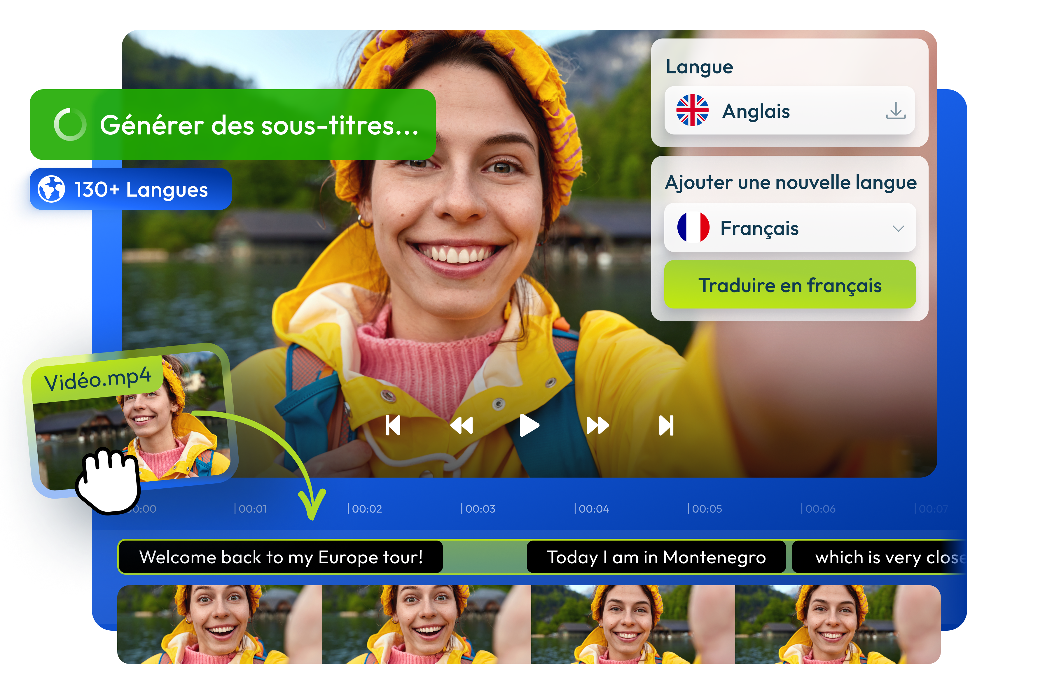 Traduisez Rapidement Les Sous-titres | 130+ Langues Disponibles - Flixier