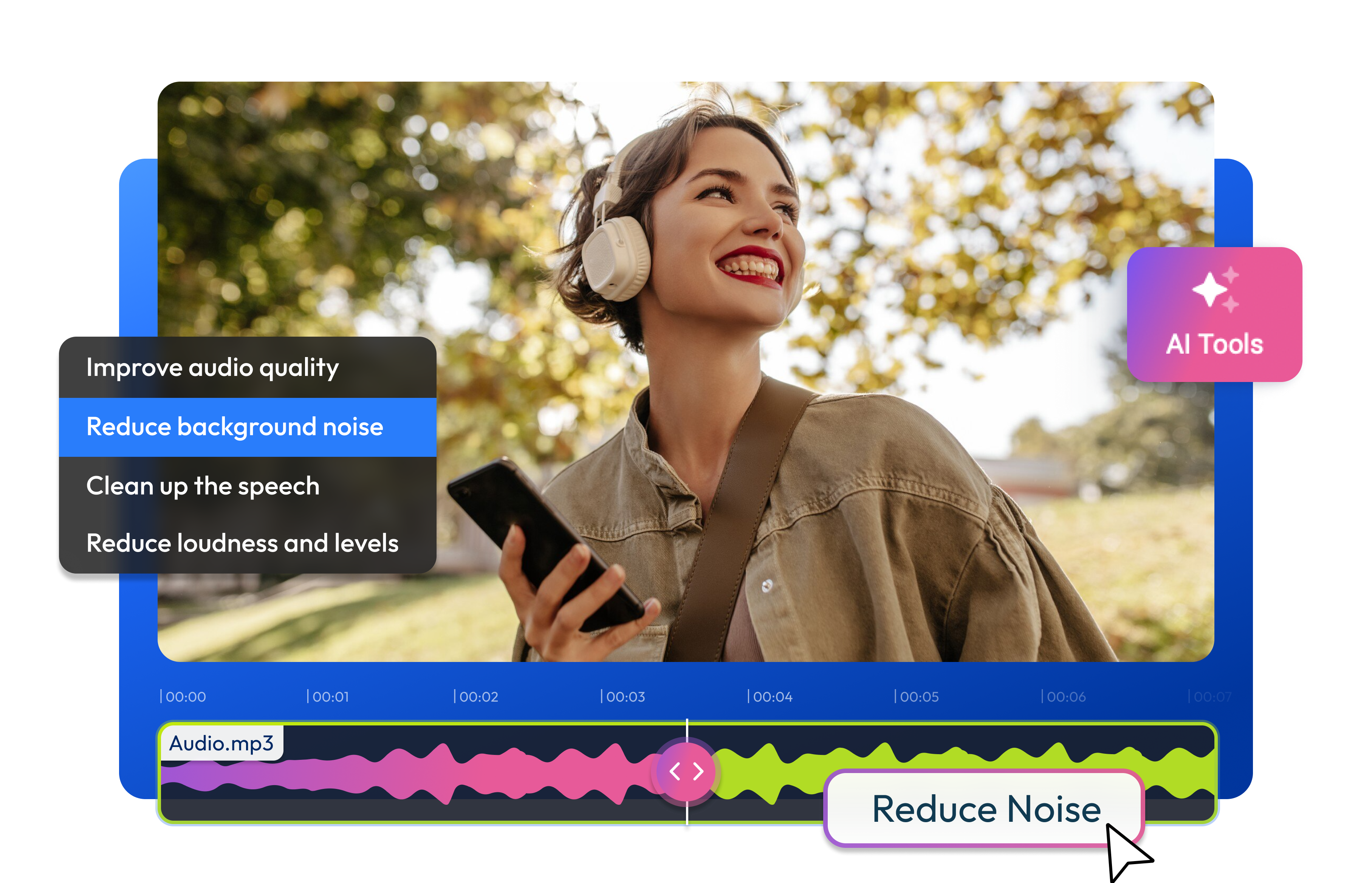 AI Noise Reduction Tool | Remove Background Noise Online - Flixier