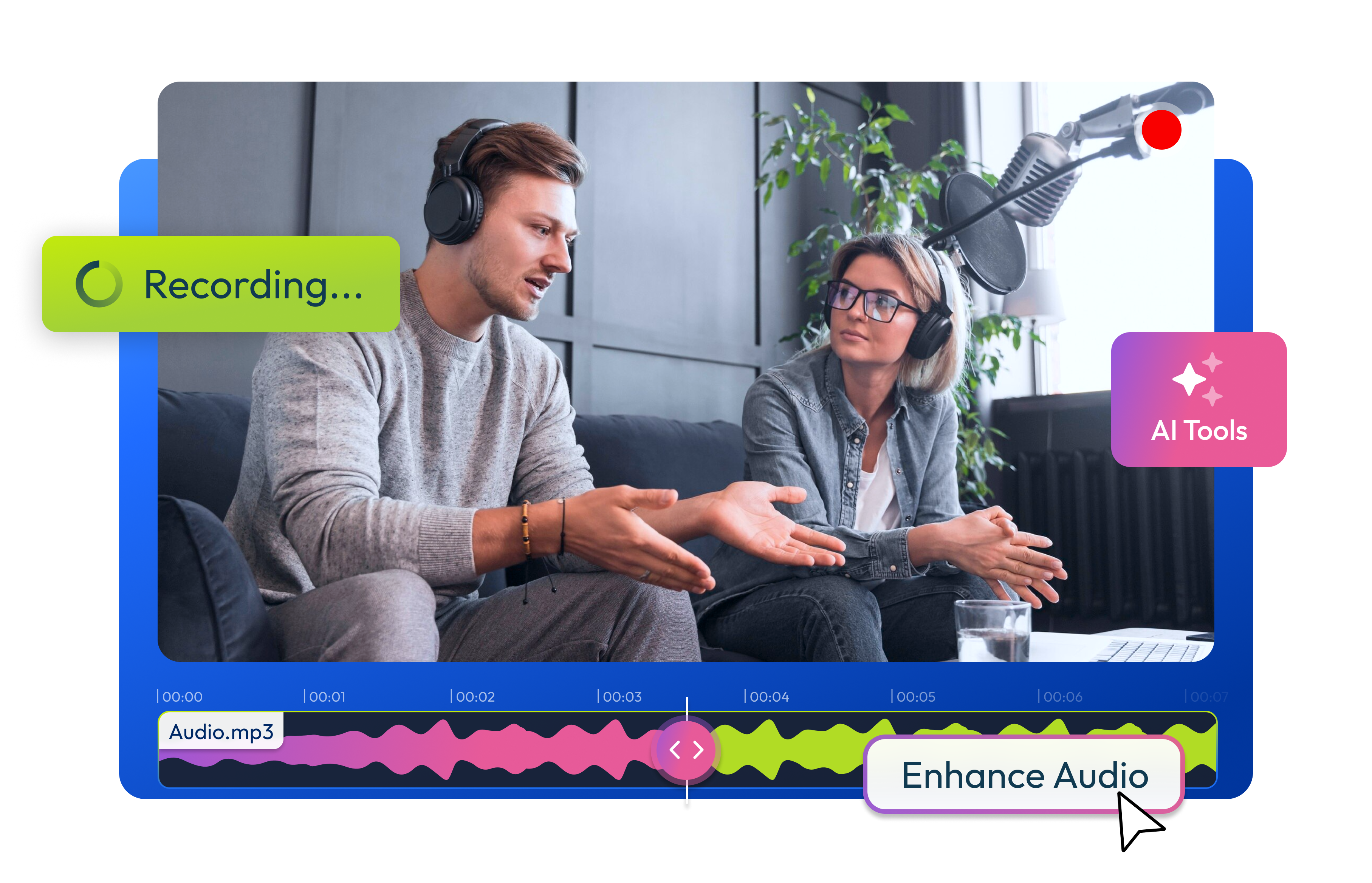 Audio Recording Enhancement Tool | Enhance Audio with AI - Flixier