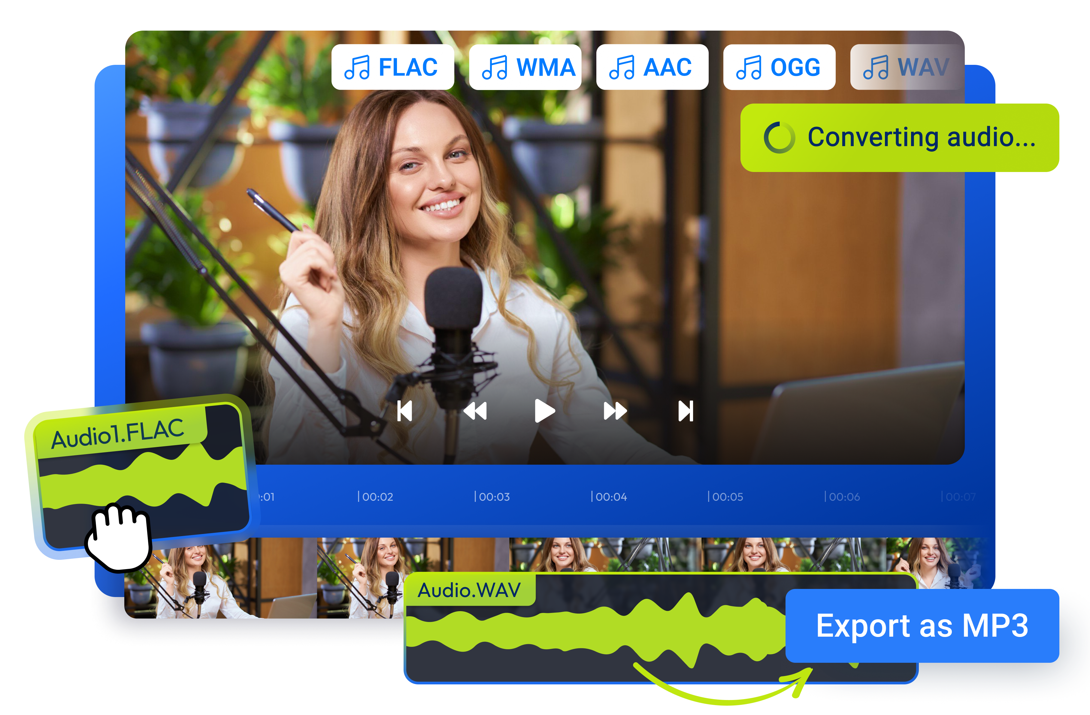 Online Audio Converter | MP3, WAV, M4A & More - Flixier