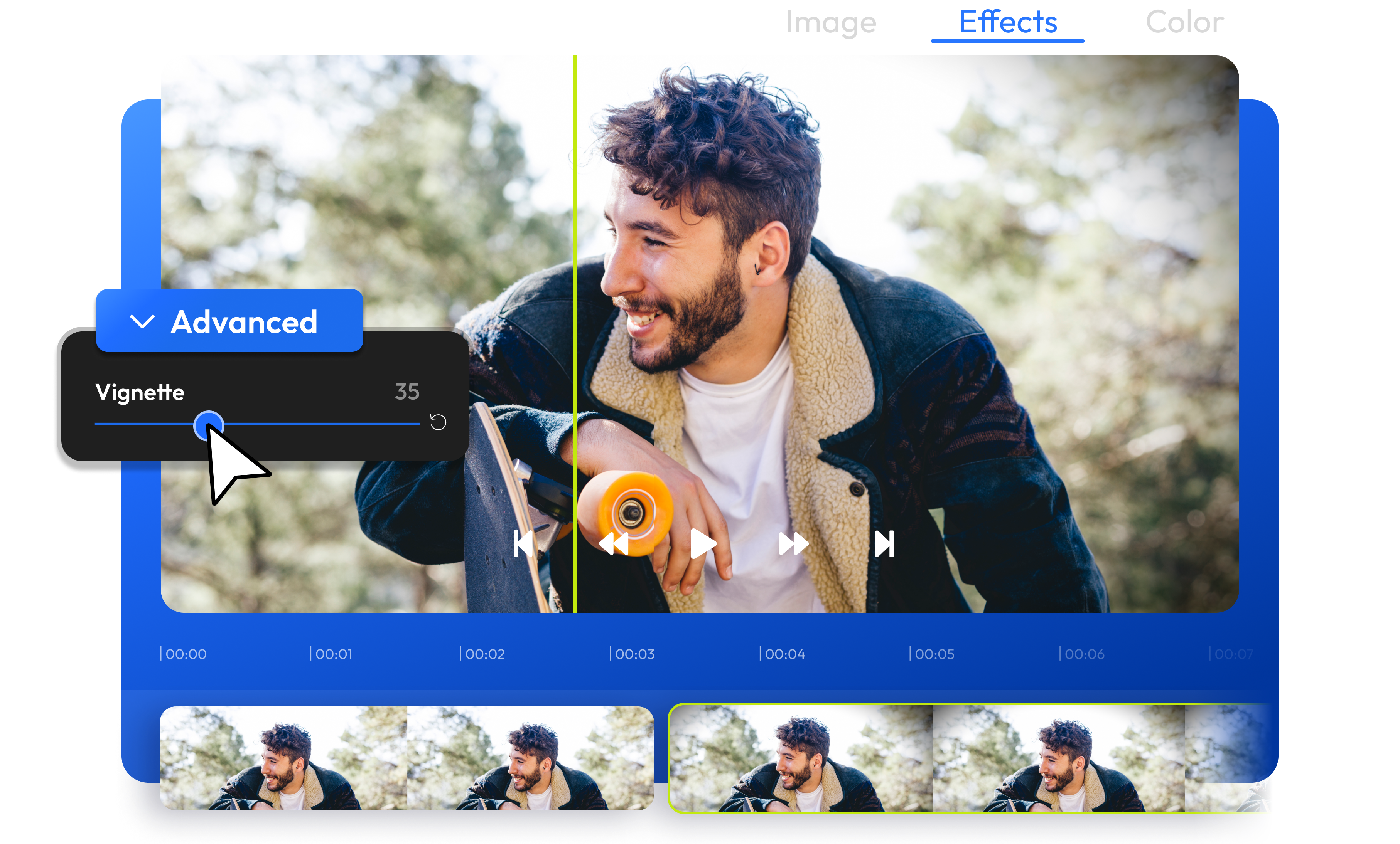 Add Vignette Filter to Your Video Online with Flixier