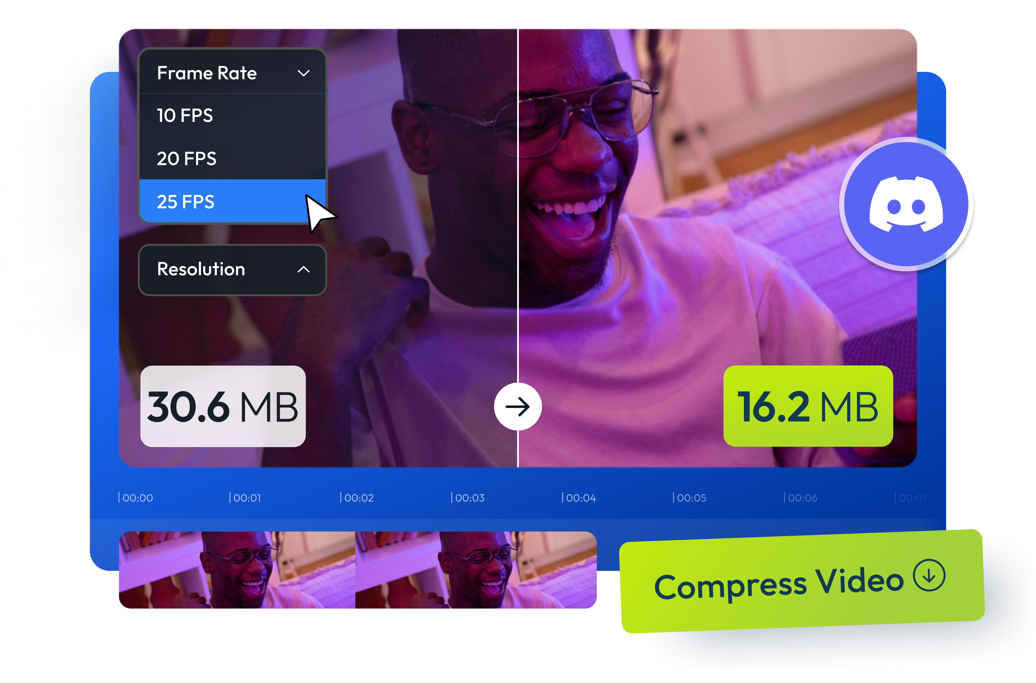 Discord Video Compressor - Lower video file size for Discord - Flixier