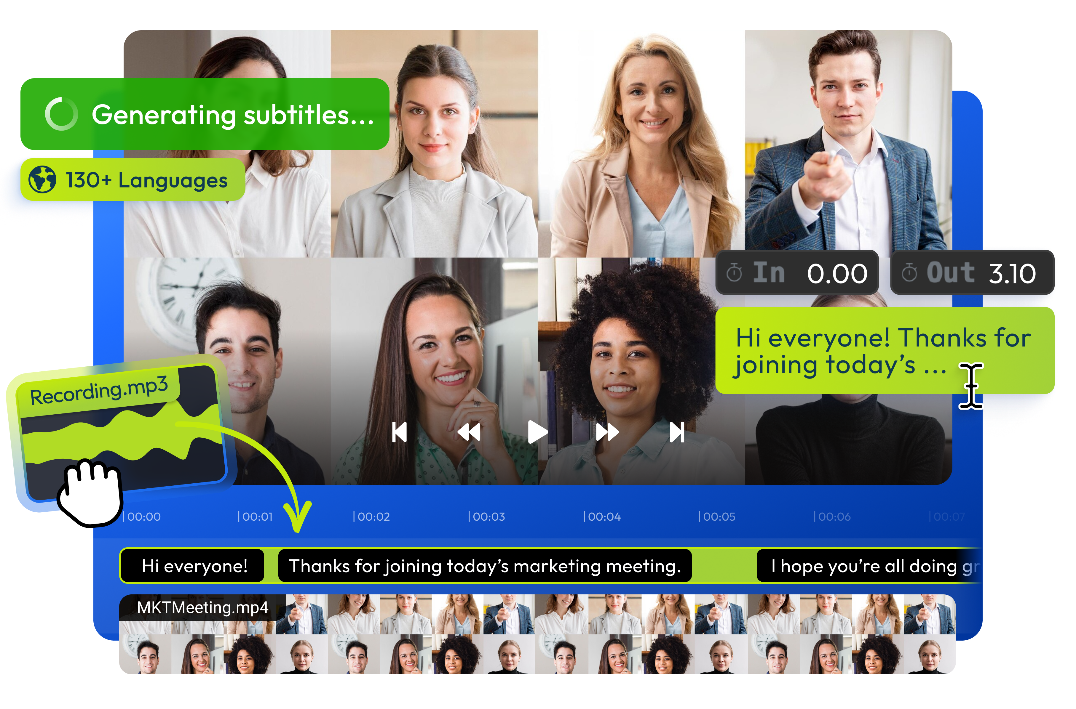 Flixier Meeting Transcript: Transform Meetings into Text
