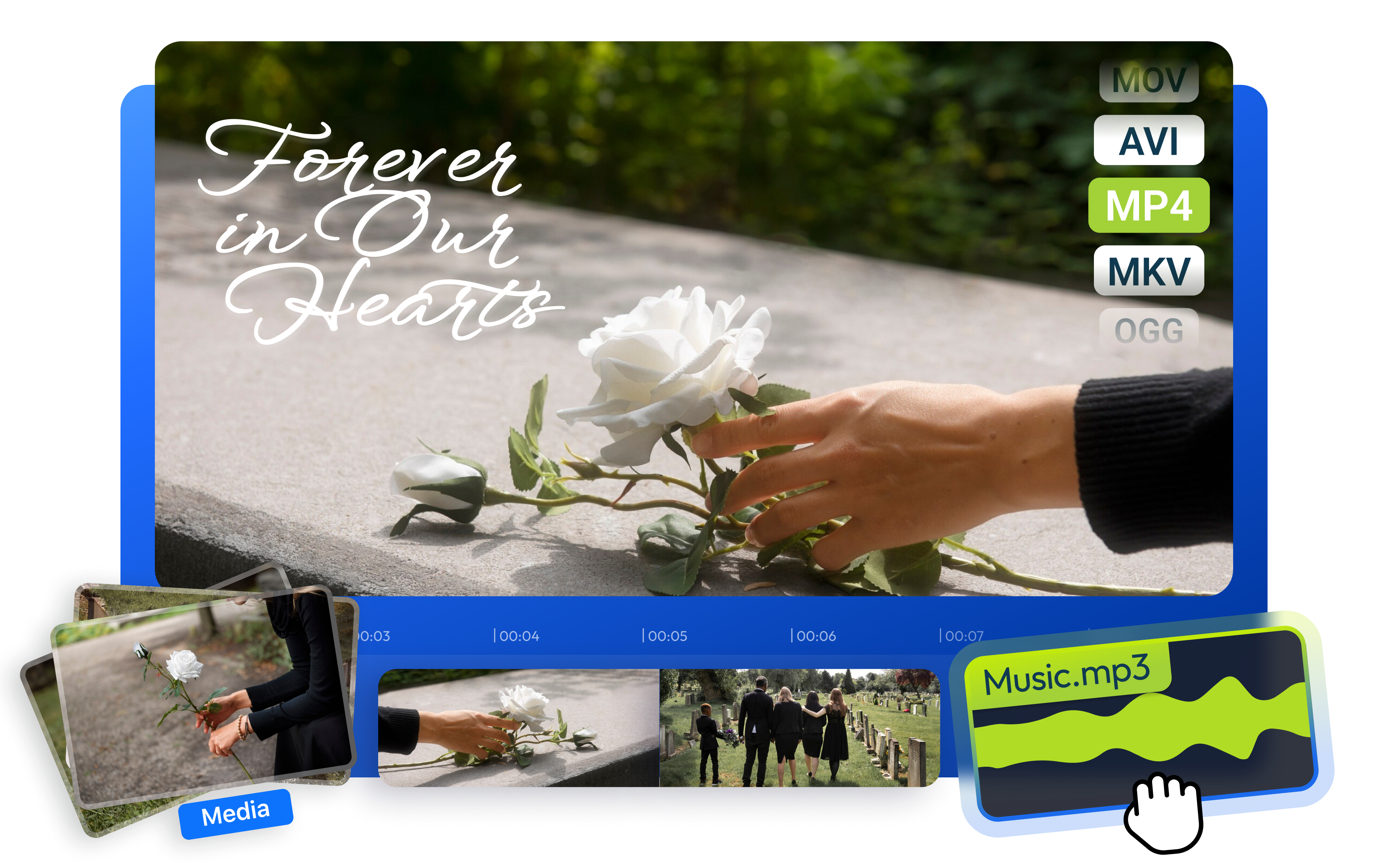 Memorial Video Maker | Funeral Slideshow Maker Online | Flixier