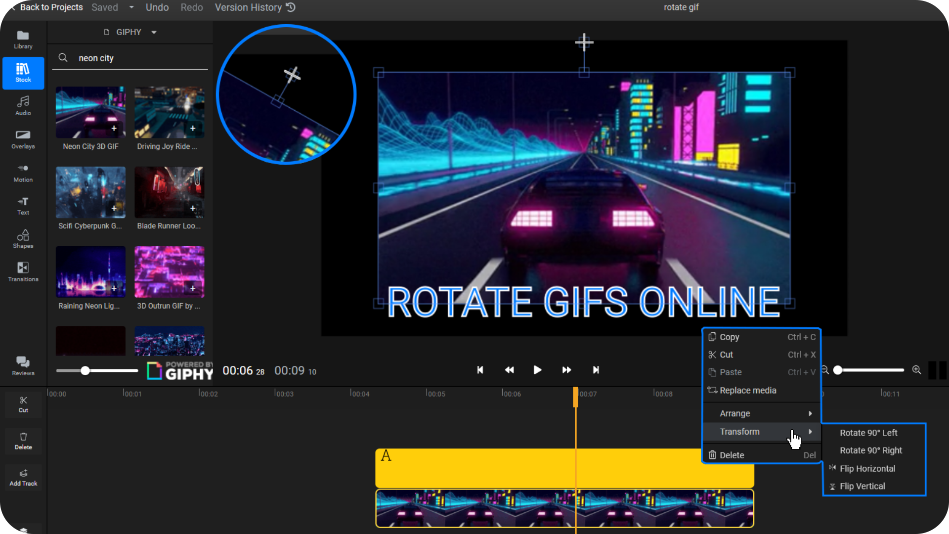 Rotate Your GIFs with Ease: Flixier Online Video Editor